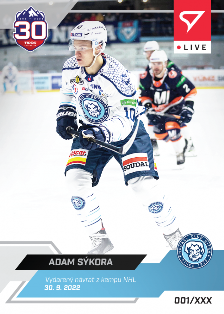 L-012 Adam Sýkora TEL 2022/23 LIVE :: SportZoo