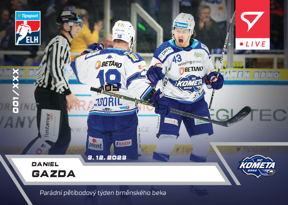 L-26 Daniel Gazda TELH 2023/24 LIVE :: SportZoo