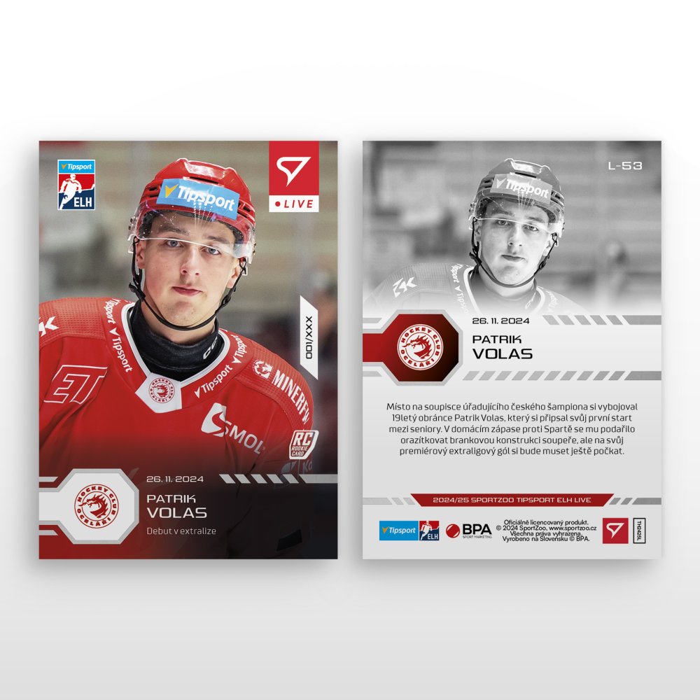 L-53 Patrik Volas TELH 2024/25 LIVE :: SportZoo
