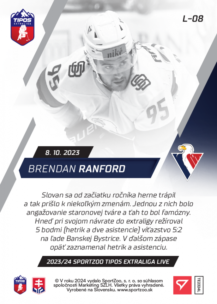L-08 Brendan Ranford TEL 2023/24 LIVE :: SportZoo
